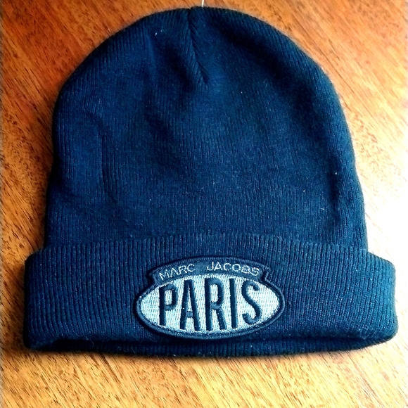 Marc Jacobs | Accessories | Marc Jacobs Paris Black Beanie | Poshmark